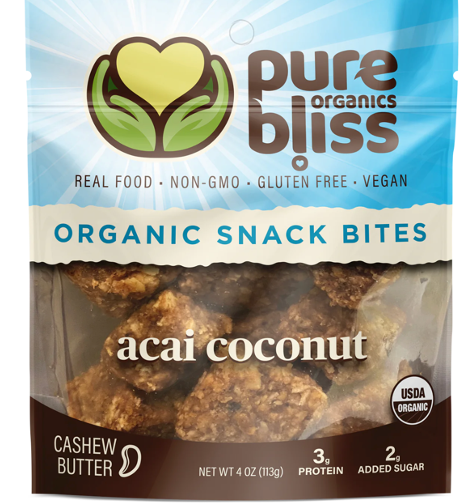 Pure Bliss Snack Bites - Acai Coconut – Farmers Finds Curated ...